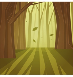 Forest cartoon animals with shadows Royalty Free Vector
