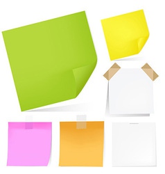 Color notes paper set Royalty Free Vector Image