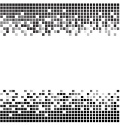Fading greyscale pixel border Royalty Free Vector Image