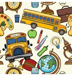 School colorful seamless pattern Royalty Free Vector Image