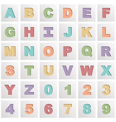 Alphabet cut out of paper Royalty Free Vector Image