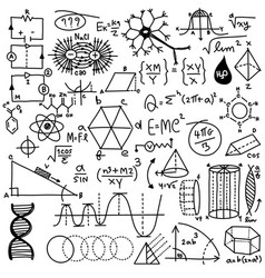 Mathematical scientific pattern with geometry Vector Image