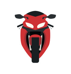 Motorcycle icon front view Royalty Free Vector Image