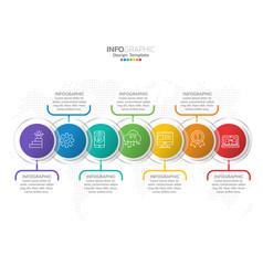 Infographic template design with 6 color options Vector Image
