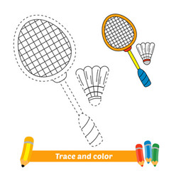 Trace and color for kids gift box Royalty Free Vector Image
