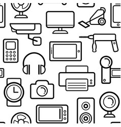 Seamless pattern of electrical engineering Vector Image