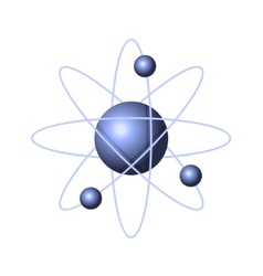 Simple model of atom structure with electrons Vector Image