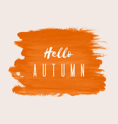 Hello autumn handwritten lettering with doodle Vector Image