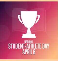 National student - athlete day april 6 holiday Vector Image
