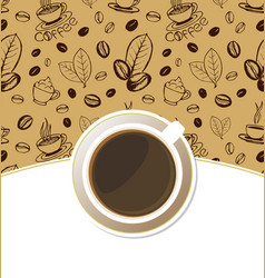 Coffee cup top view flat icon Royalty Free Vector Image