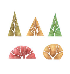 Fall trees pattern Royalty Free Vector Image - VectorStock