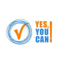 Yes i can Royalty Free Vector Image - VectorStock