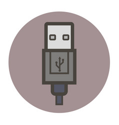 Various usb plug connector mini micro lightning Vector Image