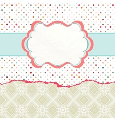 Vintage pattern card Royalty Free Vector Image