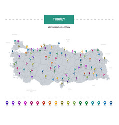 Republic of turkey - map Royalty Free Vector Image