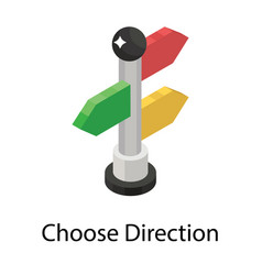 Choose direction Royalty Free Vector Image - VectorStock