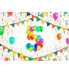 Golden number 55 fifty five metallic balloon Vector Image