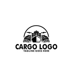 Logistics and transportation cargo company logo Vector Image
