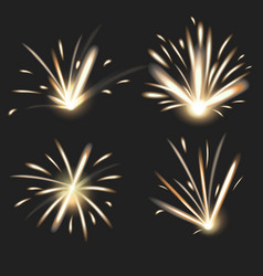 Sparks glitter glowingstar burst particles glow Vector Image