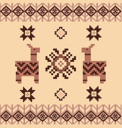 Peruvian inca style knitting pattern Royalty Free Vector