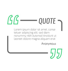 Empty quote text box design element for Royalty Free Vector