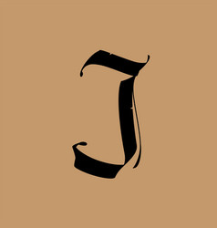 Letter s in gothic style alphabet symbol Vector Image