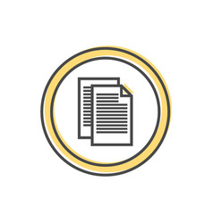 Data sorting icon with document sign Royalty Free Vector