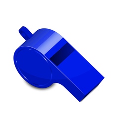 Blue whistle Royalty Free Vector Image - VectorStock