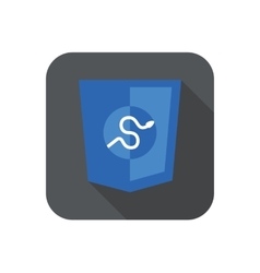 Round icon python framework programming Royalty Free Vector