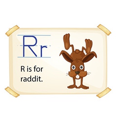 A letter r for rocket Royalty Free Vector Image
