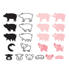 Sly pig Royalty Free Vector Image - VectorStock