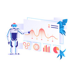 Machine learning icon linear Royalty Free Vector Image