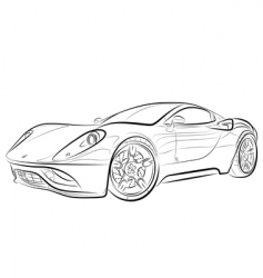 Car sketch Royalty Free Vector Image - VectorStock
