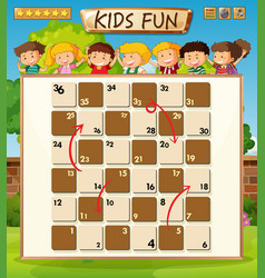 Colorful board game template Royalty Free Vector Image