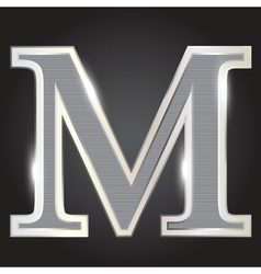 Silver metallic fonts Royalty Free Vector Image