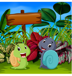 Happy kids playing spring rider giraffe Royalty Free Vector