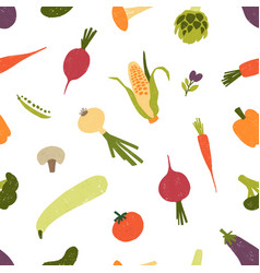 Fresh vegetables products healthy vegan Royalty Free Vector