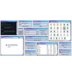 Retro user interface retro ui copying Royalty Free Vector