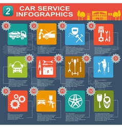 Car service repair infographics Royalty Free Vector Image