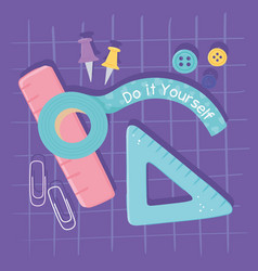 Do it yourself cartoons Royalty Free Vector Image