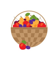 Basket with berries Royalty Free Vector Image - VectorStock