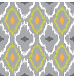 Colorful fabric ikat diamond seamless pattern Vector Image