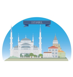 Blue mosque istanbul Royalty Free Vector Image