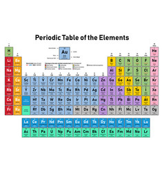 Colorful periodic table of elements simple Vector Image