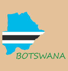 Map flag botswana Royalty Free Vector Image - VectorStock