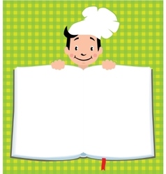 Kids menu frame children chefs cook with cutting Vector Image