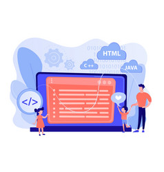 Computer programming coding testing debugging Vector Image