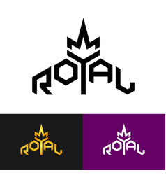 Royal crown calligraphy Royalty Free Vector Image