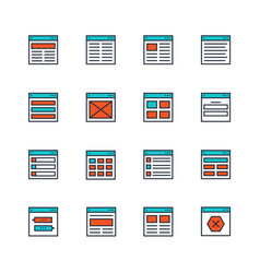 Doodle portfolio wireframe Royalty Free Vector Image