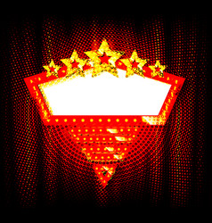 Retro light sign vintage style banner Royalty Free Vector